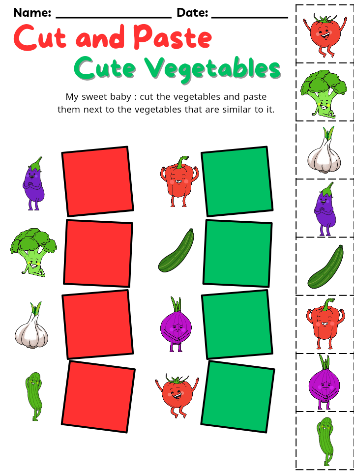 ♥♥Cut And Paste For Cute Kids♥♥ | Made By Teachers