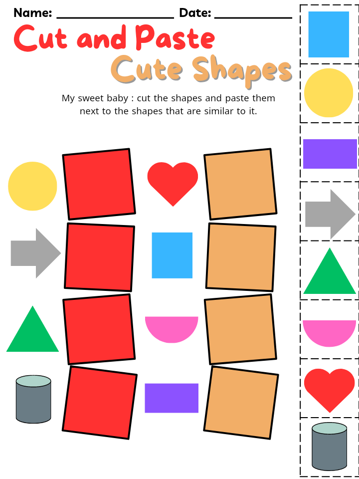 ♥♥Cut And Paste For Cute Kids♥♥ | Made By Teachers
