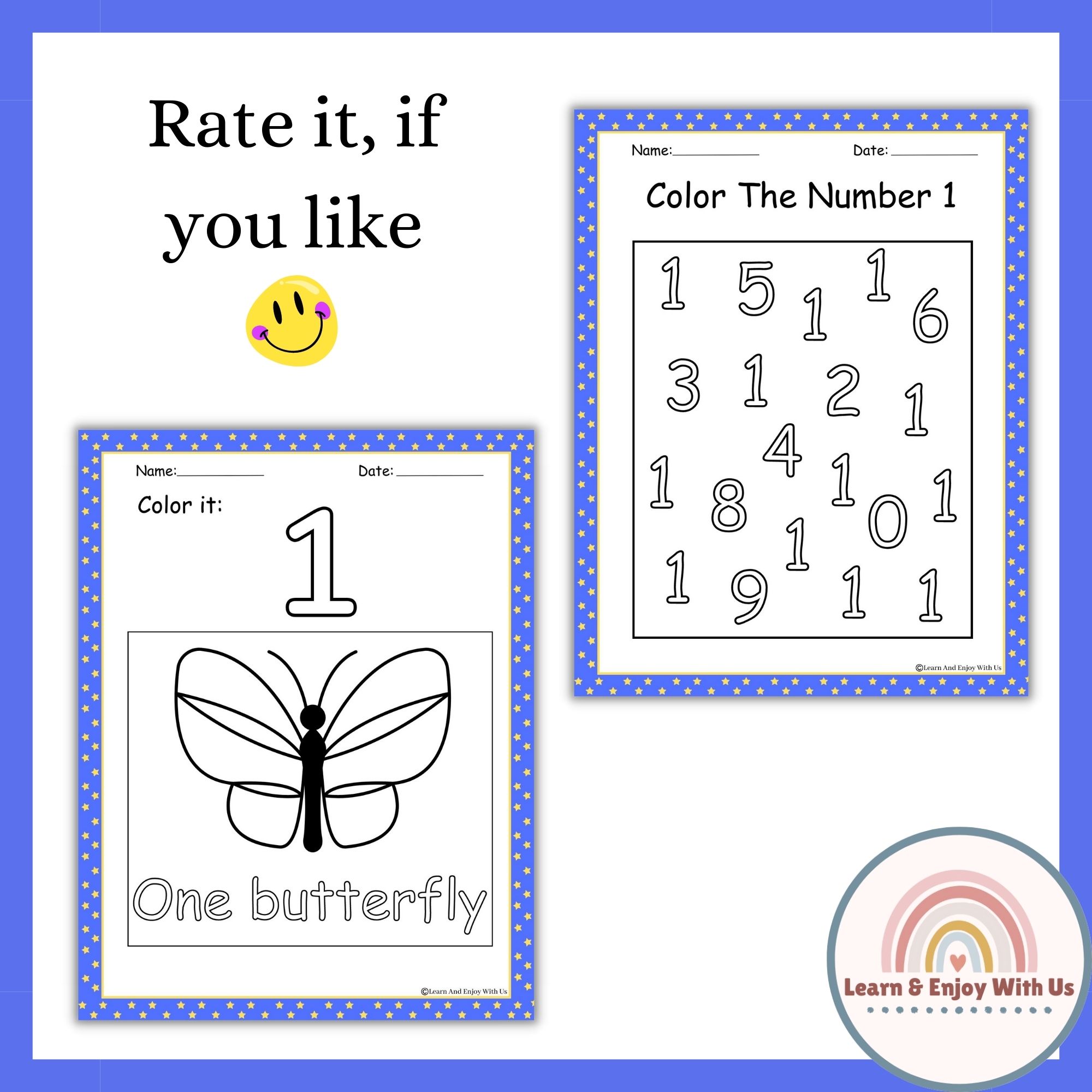 Multiple Math Activities About Number One For Kindergarten And 1st ...