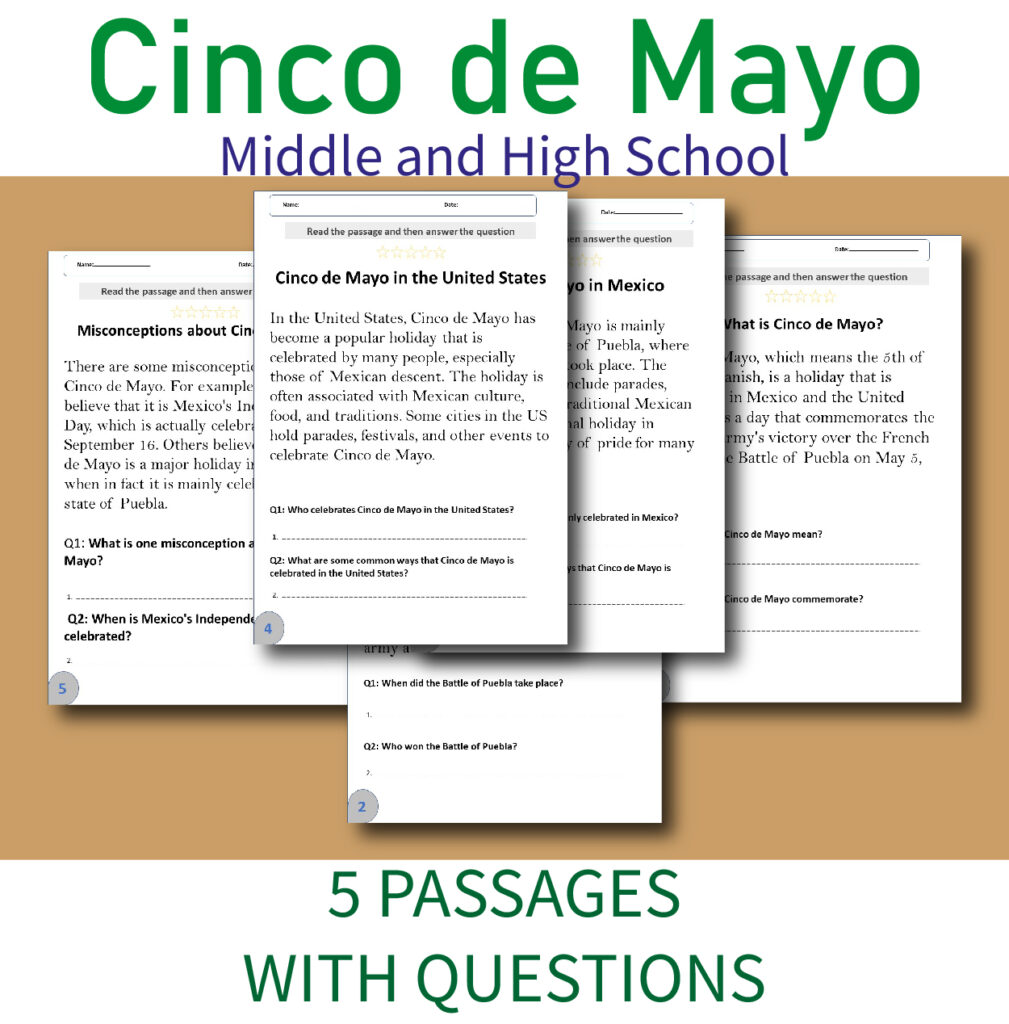 Cinco de Mayo Activities Middle and High School | Made By Teachers