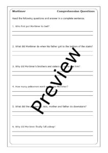 Robert Munsch "Mortimer" worksheets | Made By Teachers