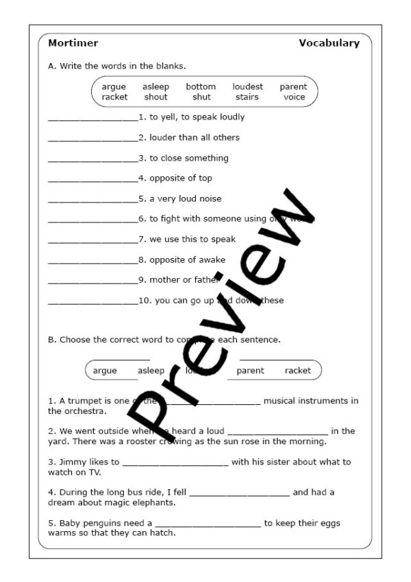 Robert Munsch "Mortimer" worksheets | Made By Teachers