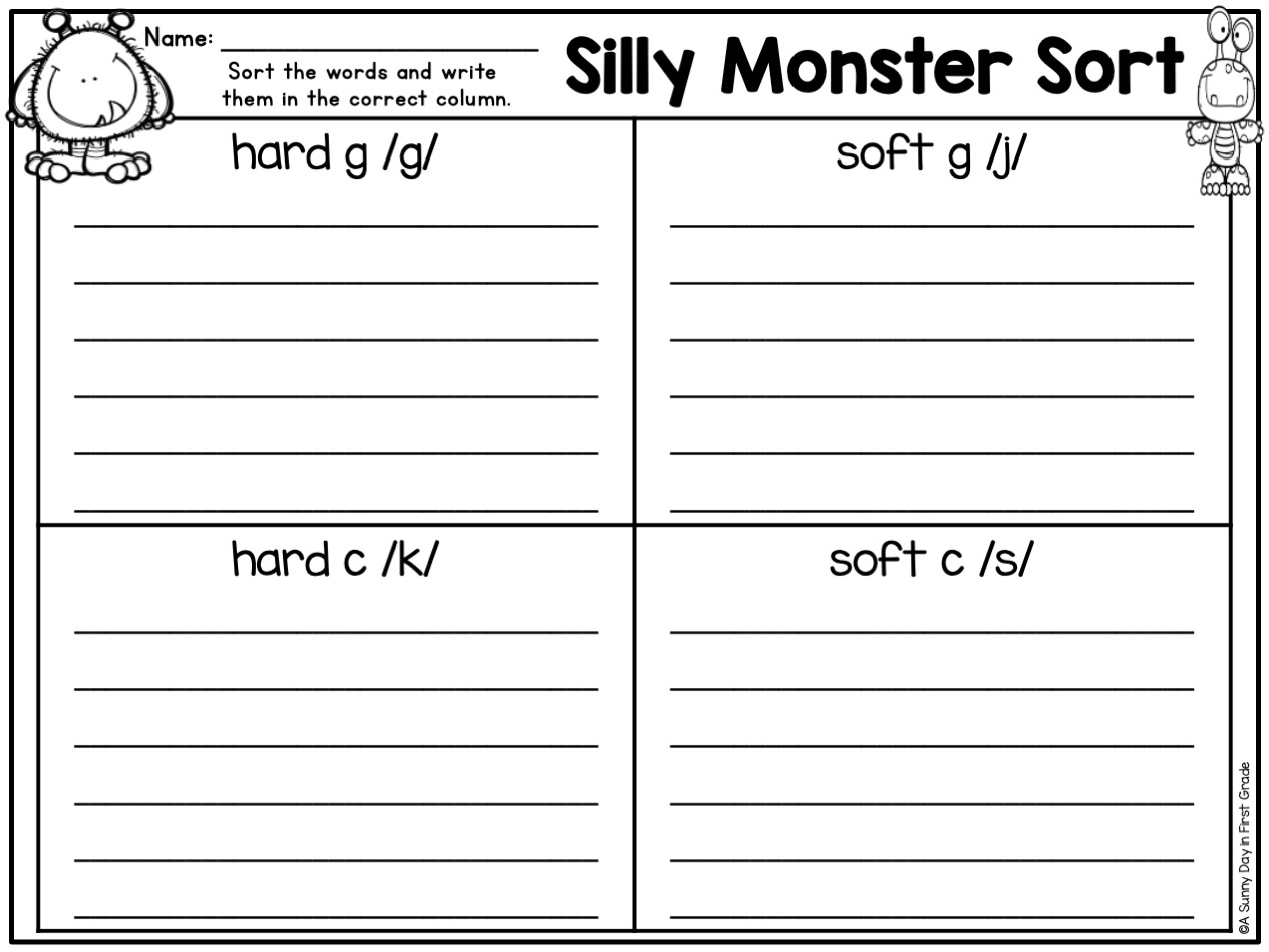 Hard and Soft C and G Printables, Center & Games | Made By Teachers