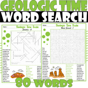Geologic Time Scale Word Search Puzzle , Geologic Time Scale Activities ...
