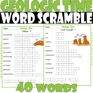 Geologic Time Scale Word Scramble puzzle , Geologic Time Scale ...