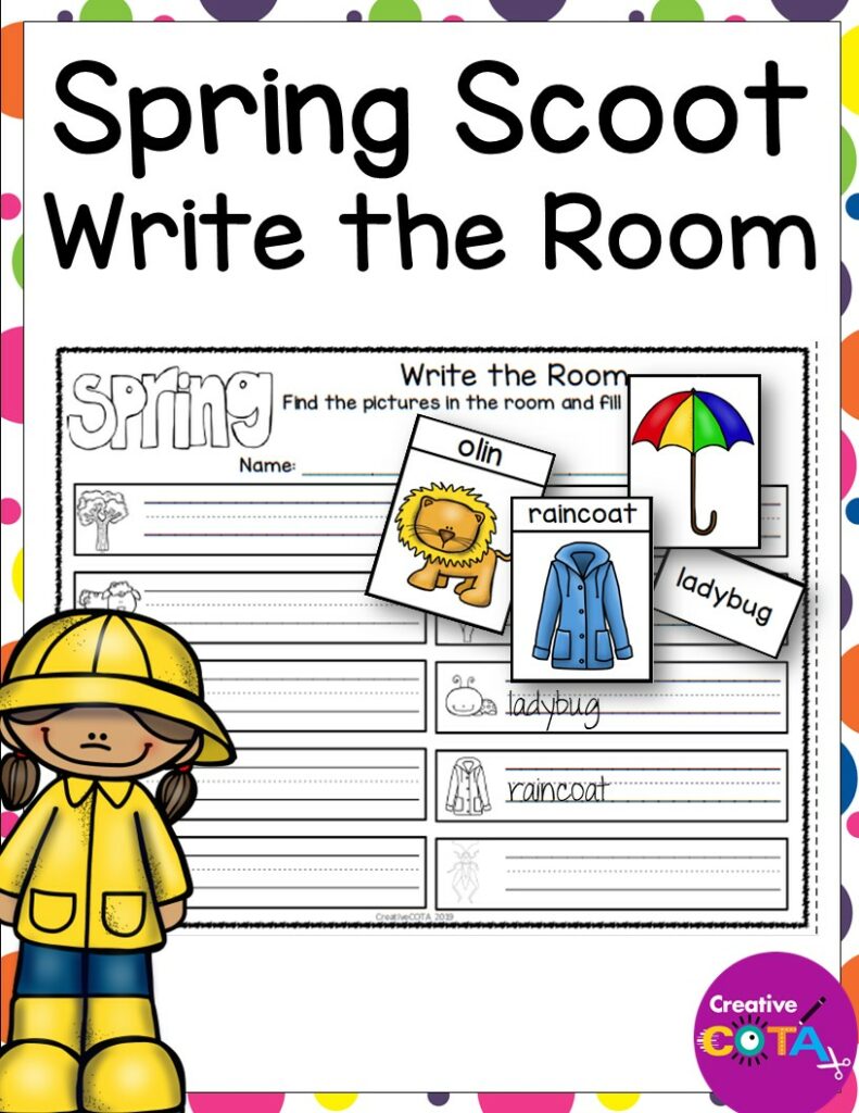 Spring Writing Center Activity Scoot Write the Room | Made By Teachers