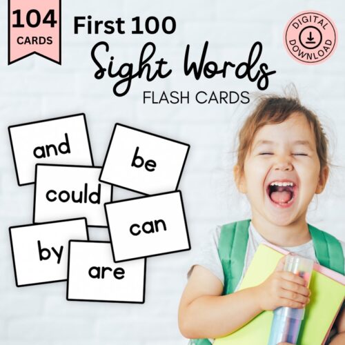 Sight Word Flash Cards, First 100 Sight Words + Punctuation | Made By ...