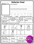 Social Emotional Learning Behavior Sort and Reflection Sheets for Older ...