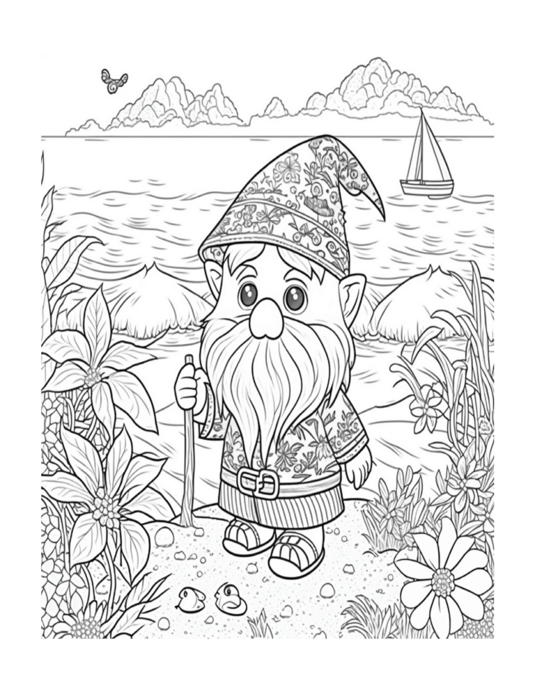 Get Creative with Summer Gnome Coloring Pages! | Made By Teachers
