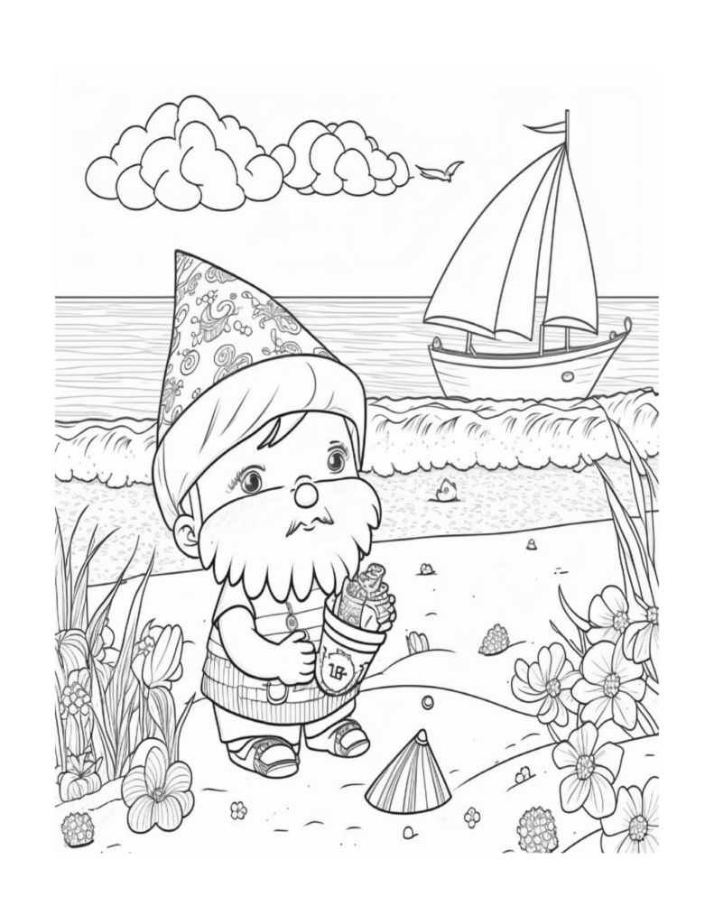 Get Creative with Summer Gnome Coloring Pages! | Made By Teachers