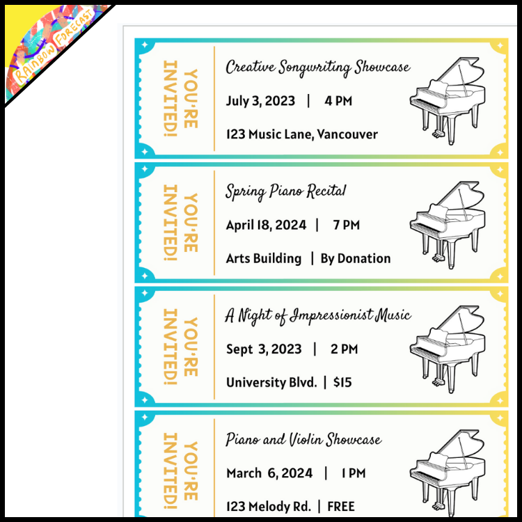DIY Recital Prep Editable Music Concert Recital Programme Printable PDF ...