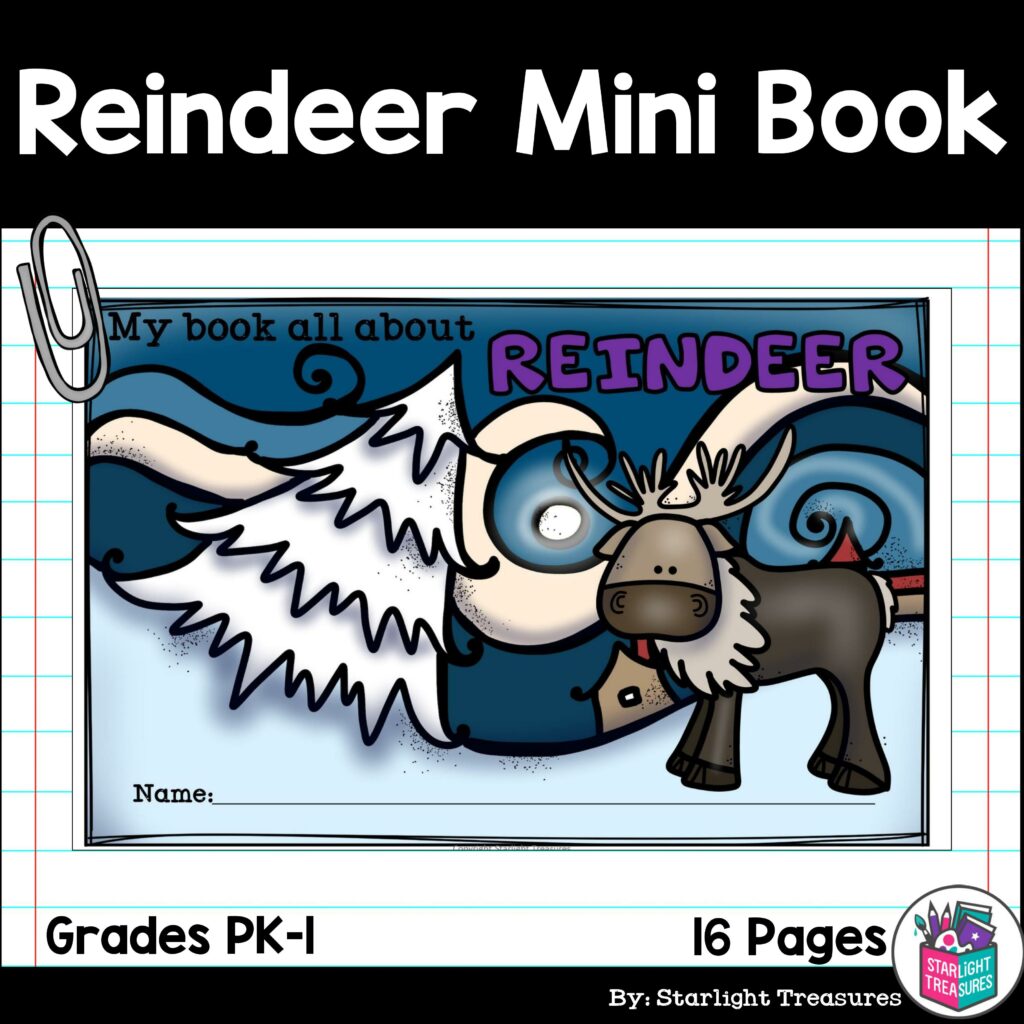 Reindeer Mini Book for Early Readers (Caribou) - Animal Study | Made By ...