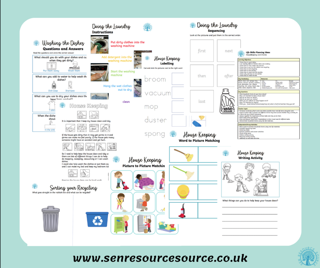 Functional Life Skills - Housekeeping and Chores | Made By Teachers