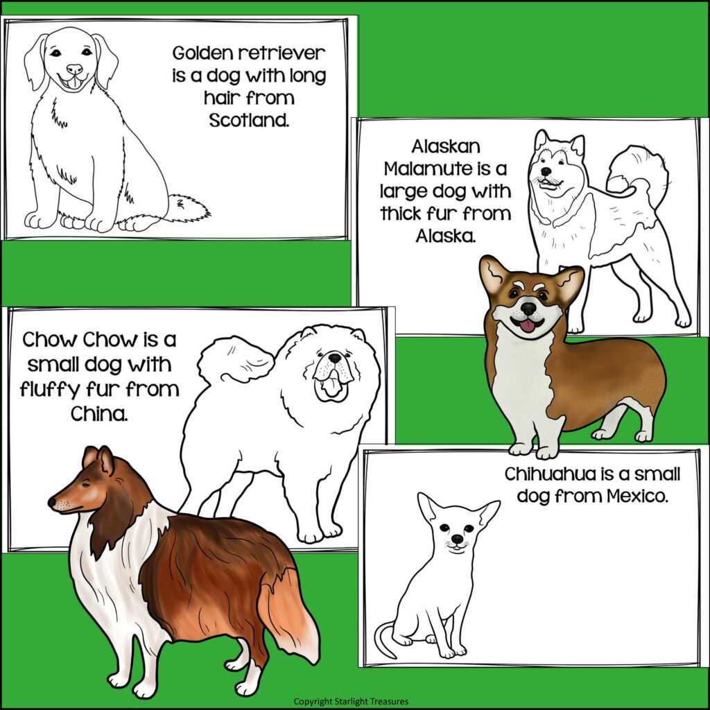 Dogs Mini Book for Early Readers - Animal Study | Made By Teachers