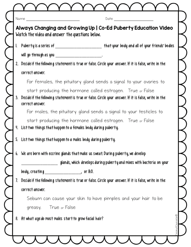 Puberty Lesson and Pamphlet Bundle | Made By Teachers