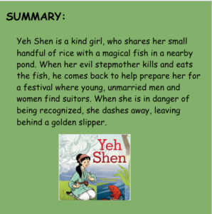 YEH-SHEN, CHINESE CINDERELLA STORY: READING LESSONS & EXTENSION ...