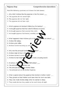 Robert Munsch "Pyjama Day" worksheets | Made By Teachers