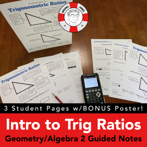 Intro to Trig Ratios: Guided Notes Activity and Poster | Made By Teachers