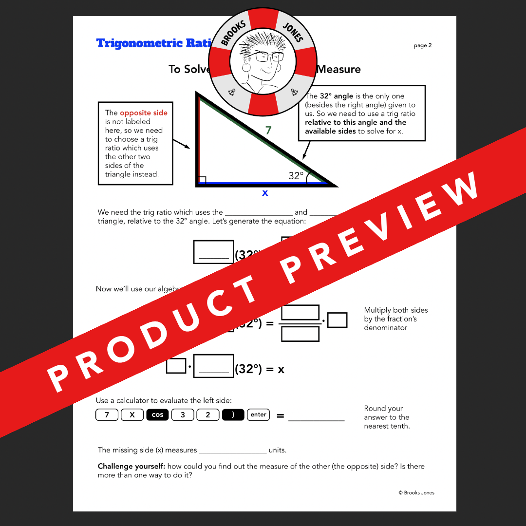 Intro to Trig Ratios: Guided Notes Activity and Poster | Made By Teachers
