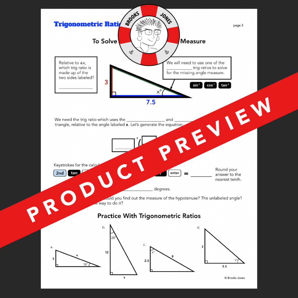 Intro to Trig Ratios: Guided Notes Activity and Poster | Made By Teachers
