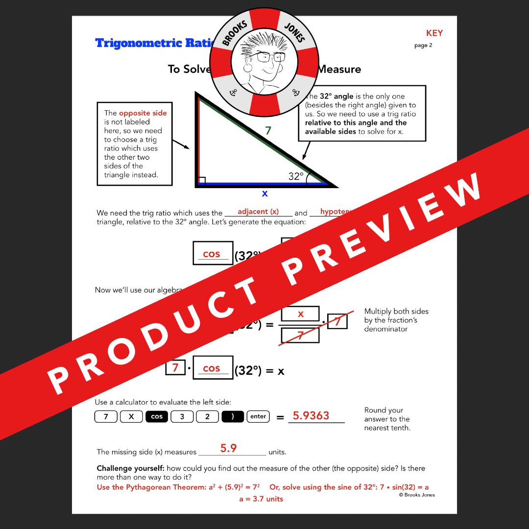 Intro to Trig Ratios: Guided Notes Activity and Poster | Made By Teachers