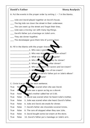 Robert Munsch "David's Father" worksheets | Made By Teachers