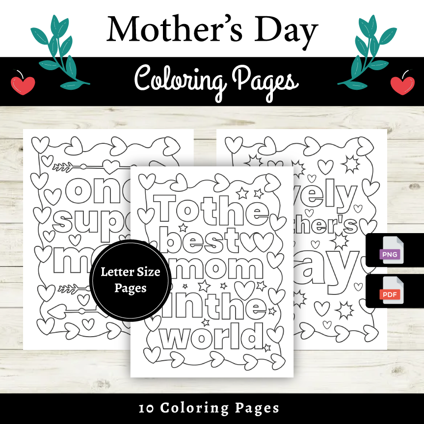 Mother's Day Coloring Pages : Sweet & Inspiring Illustrations to Color ...