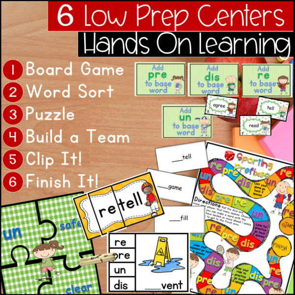 Prefixes- re, pre, un, dis Word Work Activities - Made By Teachers