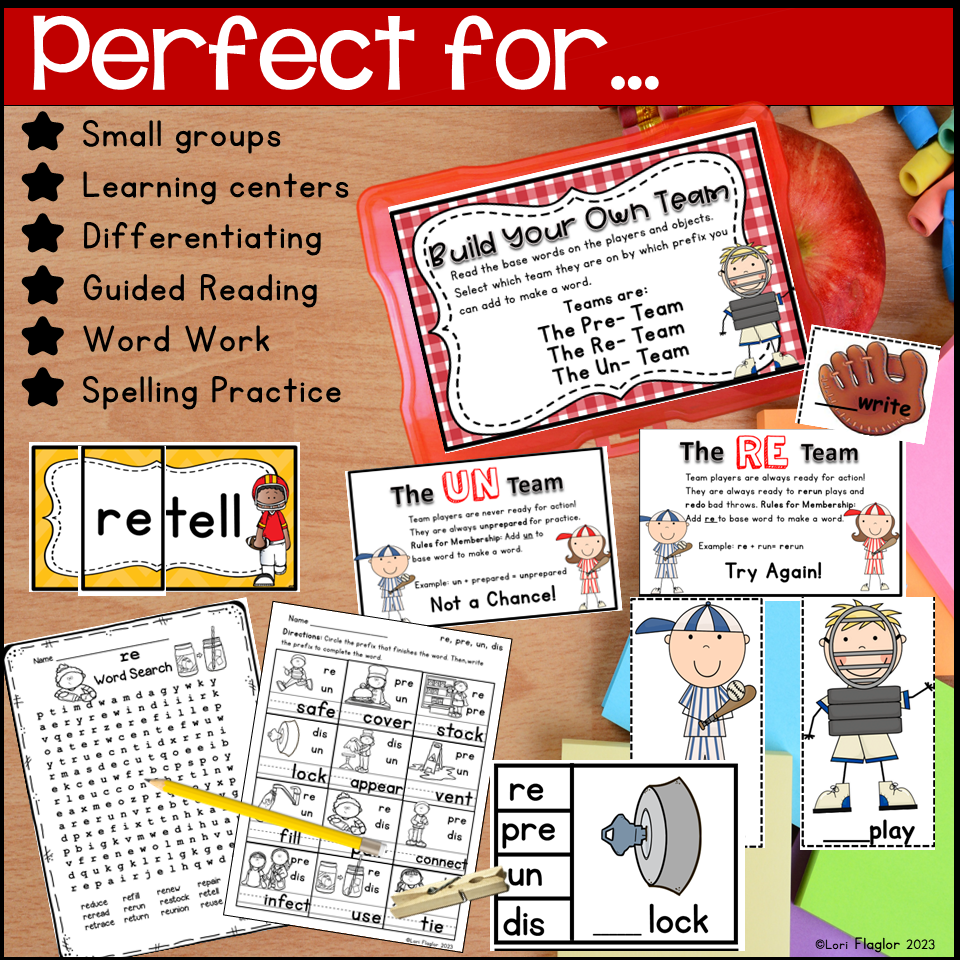 Prefixes- re, pre, un, dis Word Work Activities | Made By Teachers