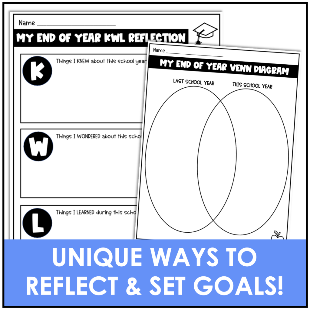 End of Year Activities - Reflection Worksheets with Memories, Goals ...
