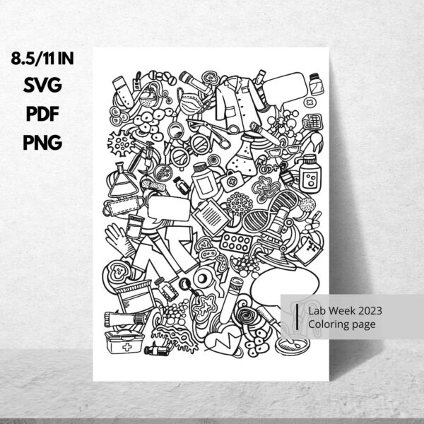 Lab Week 2023 Coloring page | Medical coloring page | Hospital coloring ...