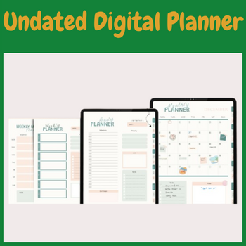 Undated Digital Planner | Made By Teachers