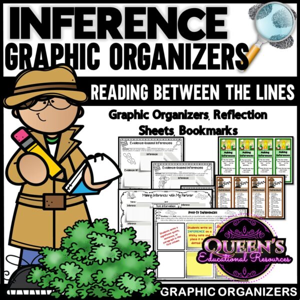 Inference Graphic Organizers, Reflection Sheets, and Bookmarks | Made ...