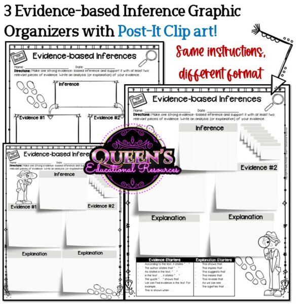 Inference Graphic Organizers, Reflection Sheets, and Bookmarks | Made ...