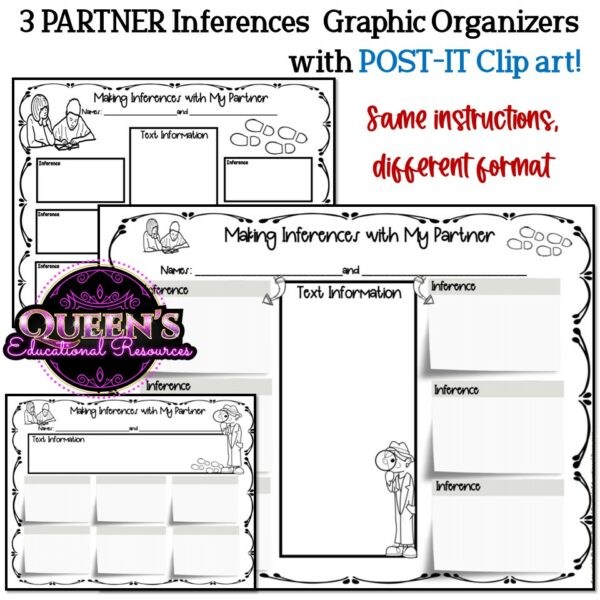 Inference Graphic Organizers, Reflection Sheets, and Bookmarks | Made ...
