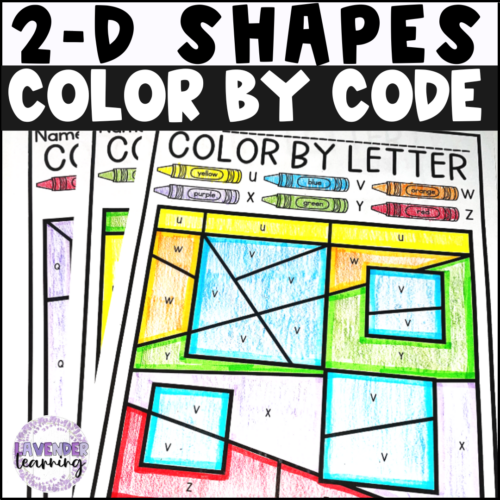 2-D Shapes Color by Code - 2-D Shapes Color by Number - Shapes Color by ...