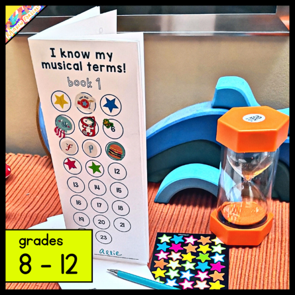 Music Terms Glossary with Tracking Chart Book 1 | Independent Work ...