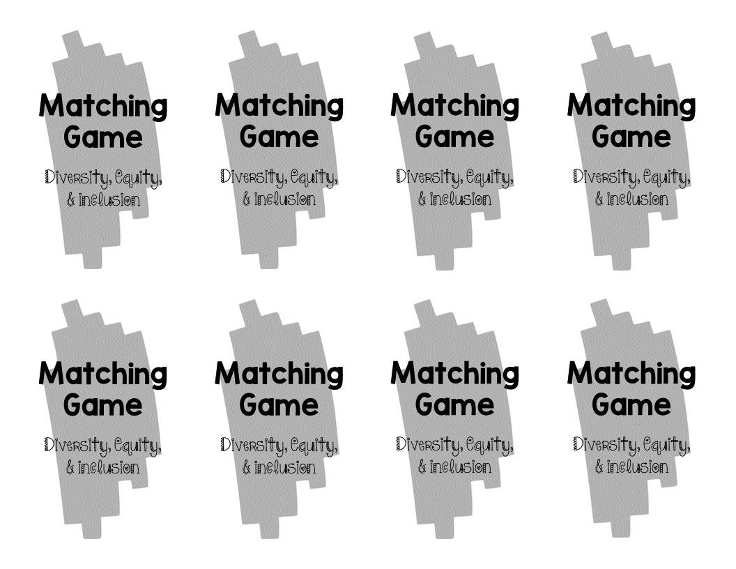 Diversity Equity Inclusion Matching Card Game | Made By Teachers