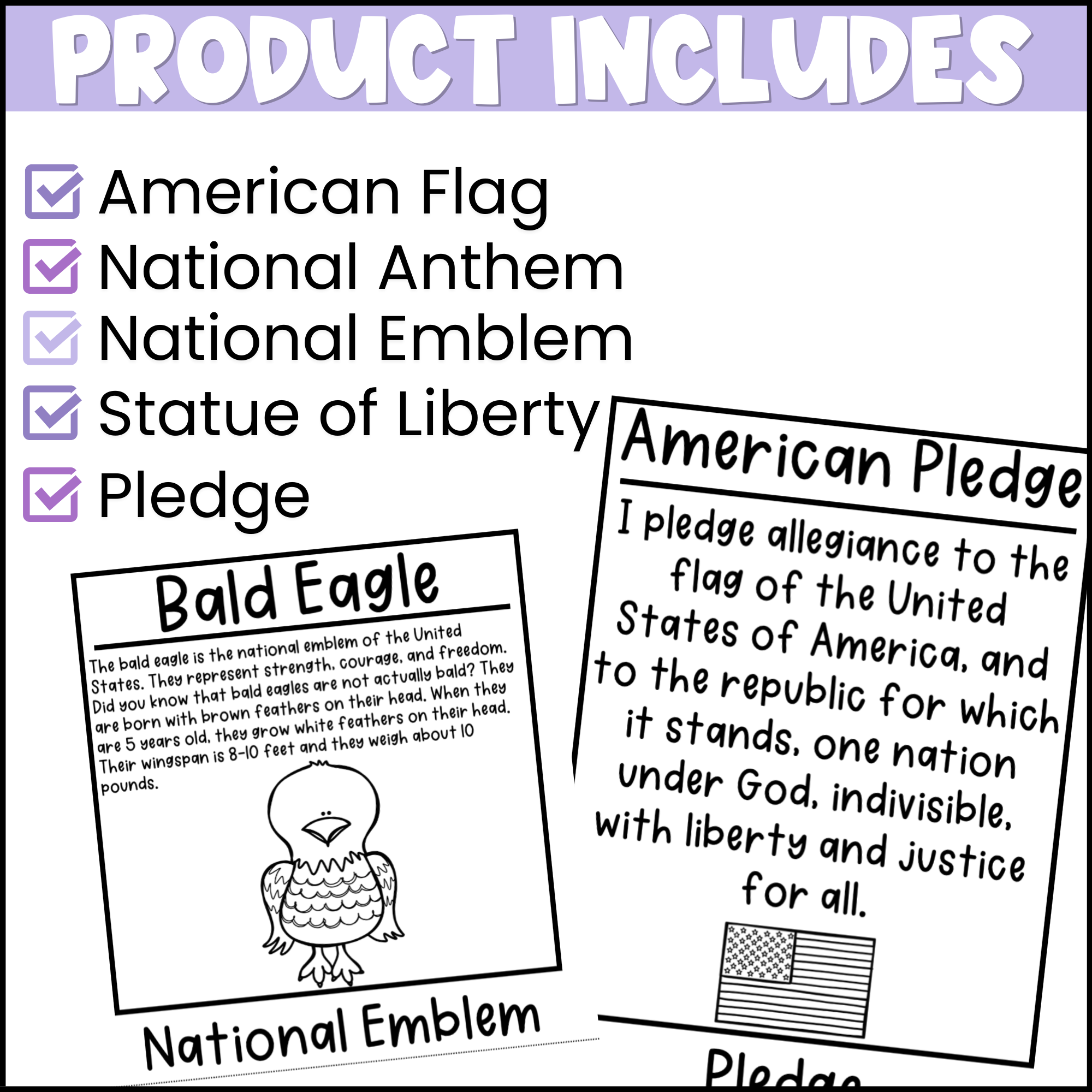 American Symbols Flip Book | Made By Teachers