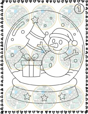 Snow Globe Coloring Pages V.1 | Made By Teachers