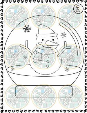 Snow Globe Coloring Pages V.1 | Made By Teachers