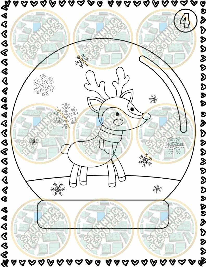 Snow Globe Coloring Pages V.1 | Made By Teachers