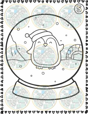 Snow Globe Coloring Pages V.2 | Made By Teachers