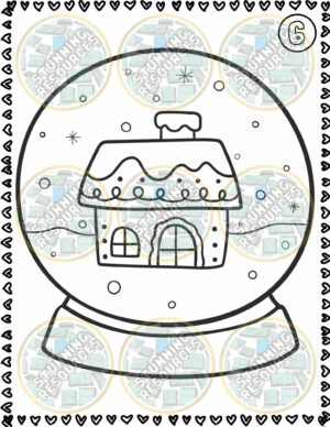 Snow Globe Coloring Pages V.2 | Made By Teachers