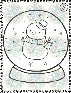 Snow Globe Coloring Pages V.2 | Made By Teachers