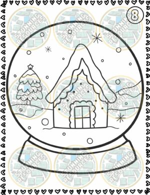 Snow Globe Coloring Pages V.2 | Made By Teachers