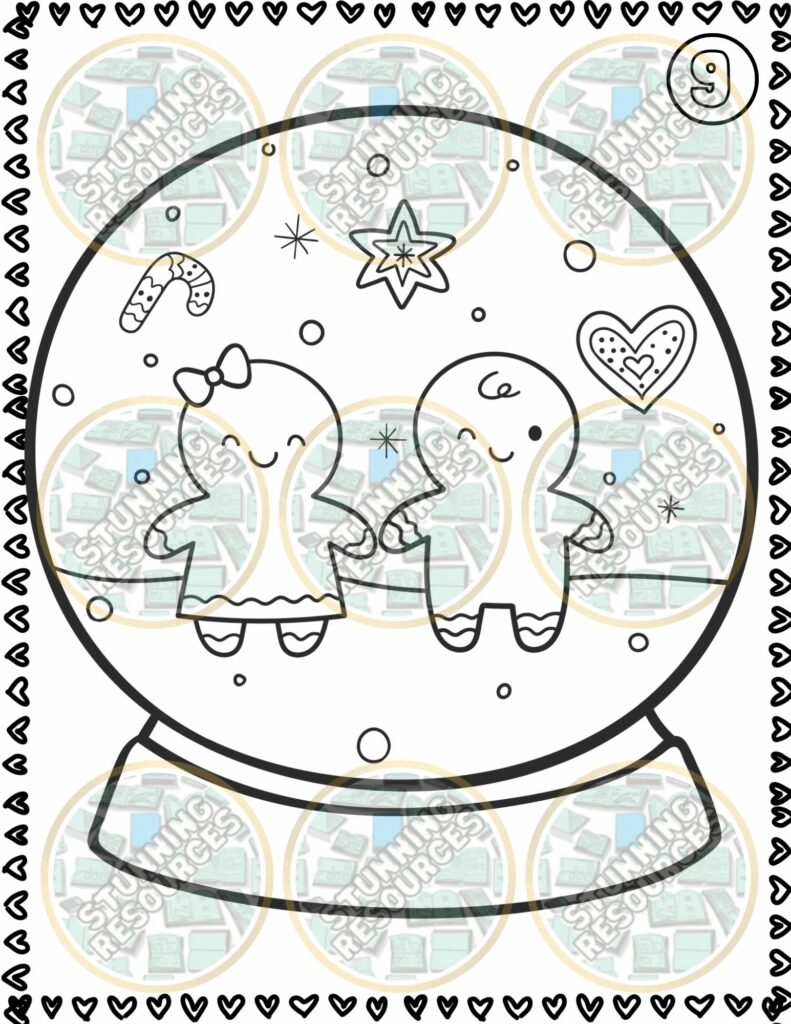 Snow Globe Coloring Pages V.3 | Made By Teachers