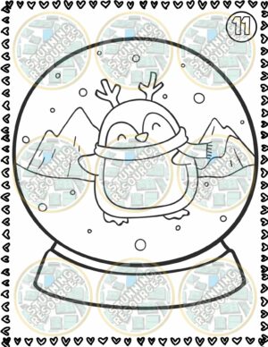 Snow Globe Coloring Pages V.3 | Made By Teachers