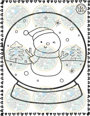 Snow Globe Coloring Pages V.3 | Made By Teachers