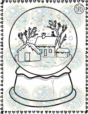 Snow Globe Coloring Pages V.4 | Made By Teachers